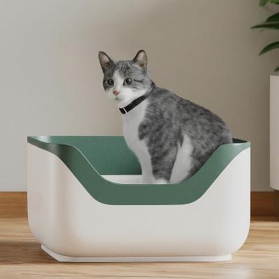 中国 ハイチ 頑丈な小さな小さな猫用箱 白いABS 小さな猫用ゴミ箱 蓋付き 販売のため