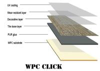 China WPC Vinyl Click Flooring 6x36 Inch Waterproof Fireproof Wear Resistant Plank for sale