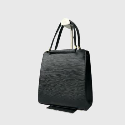 black handbag leather