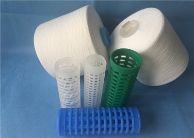 China Hilados de polyester hechos girar anillo crudo del blanco el 100% de la Virgen 20/2 hilado plástico 1.25kg/cono del cono del tinte en venta