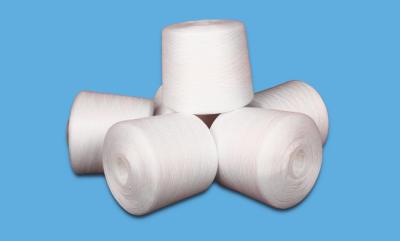 Cina Il vergine crudo di tintura di bianco 100% della metropolitana 60s/3 della plastica ha filato il filato luminoso del poliestere in vendita