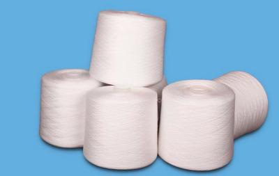 China 40 / 100% gesponnenes Polyester-Garn 2 40/3 auf sterbendem Rohr-natürlichem Plastikweiß zu verkaufen