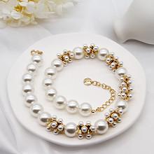 中国 女性のためのたがの形のあたりの真珠のMoissaniteの方法宝石類のネックレス 販売のため