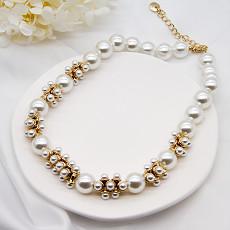 中国 女性のためのたがの形のあたりの真珠のMoissaniteの方法宝石類のネックレス 販売のため