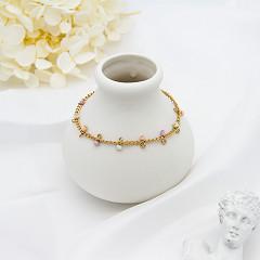 中国 エチオピアの結婚式はブレスレットの宝石類の合金の金明確なアクリルの21.5mmねじブレスレットに玉を付けた 販売のため