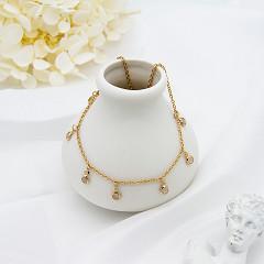 中国 エチオピアの結婚式はブレスレットの宝石類の合金の金明確なアクリルの21.5mmねじブレスレットに玉を付けた 販売のため