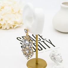 China Brincos Diamond Gold Chandelier Earrings da joia da forma do projeto de Crosss à venda