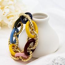 中国 虹色の贅沢な人の無限ブレスレットの合金はブレスレットの宝石類に玉を付けた 販売のため