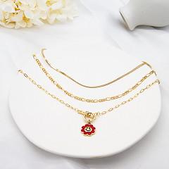 中国 女性のための金の方法バービーのダイヤモンドの城のネックレスのカーネリアンの吊り下げ式のネックレス 販売のため