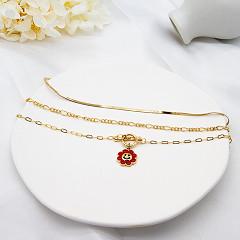 中国 女性のための金の方法バービーのダイヤモンドの城のネックレスのカーネリアンの吊り下げ式のネックレス 販売のため