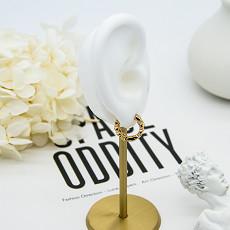中国 Cut Earrings Diamond 14kの金10mmの王女の金の軟骨のイヤリング 販売のため