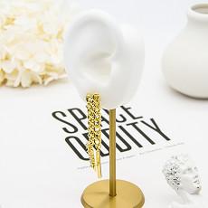 Cina orecchini lunghi del cerchio dell'oro degli orecchini 14k del candeliere della perla di 10mm x di 0,8 per le donne in vendita