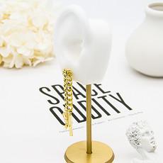 Cina orecchini lunghi del cerchio dell'oro degli orecchini 14k del candeliere della perla di 10mm x di 0,8 per le donne in vendita