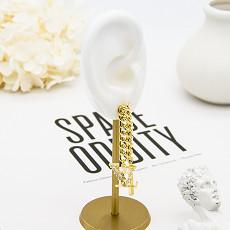 Cina orecchini lunghi del cerchio dell'oro degli orecchini 14k del candeliere della perla di 10mm x di 0,8 per le donne in vendita