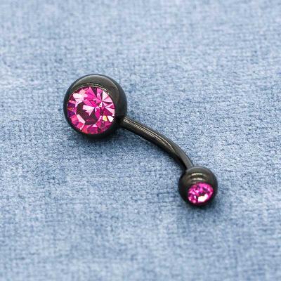 Cina ODM dell'OEM rosa dell'acciaio di Stainlesss dei gioielli 316 di piercing dell'ombelico di zirconi in vendita