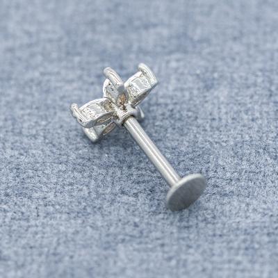 Cina gioielli perforanti di Labret delle gemme di zircone di 8mm ab in vendita