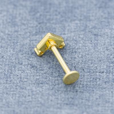 Cina Chiaro perno 16ga 1.2mm del naso di Labret di forma di v di Crystal Gems Labret Piercing Jewelry in vendita