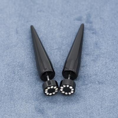 中国 円の明確な宝石は螺線形の耳の先を細くすること18G 1mmのアクリルののどを黒くする 販売のため