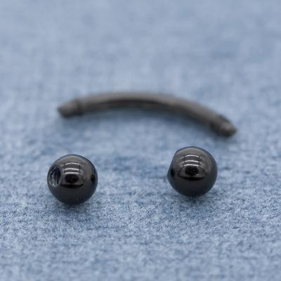 中国 外的の黒い円錐形の擬似眉毛の穴を開ける宝石類は8mmに通した 販売のため