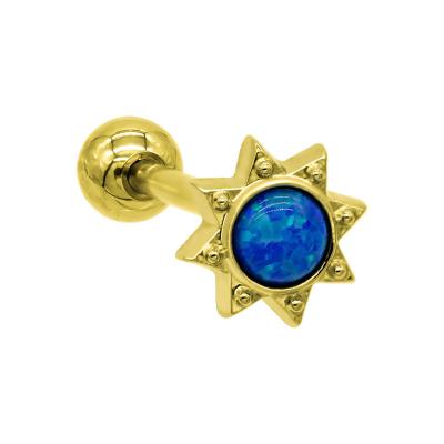 China De tong belt Opal Stone Jewelry Stainless Steel-het Doordringen Bal Veelvoudige Kleur Te koop