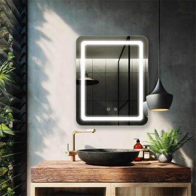 China Antifog Intelligent Touch screen Bathroom Makeup LED bulb vanity mirror for sale