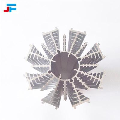 China Jeefly aluminum extrusion 15.6*7.3cm ,396.7g surface cleaning, sandblasting treatment downlight heat sink for sale