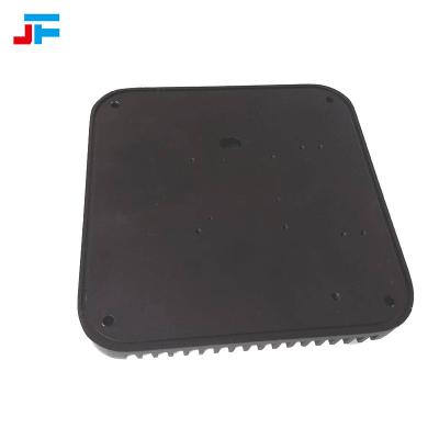 China Jeefly aluminum extrusion 14.8*1.5cm ,445.5g surface grinding and spraying black powder heat sink for sale