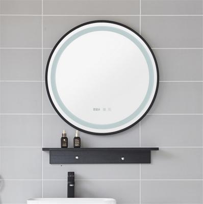 China Vintage design hotel bathroom LED lighted with magnification makeup mirror for sale