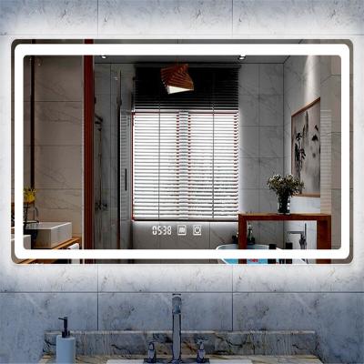 China Hot sell bedroom or bathroom smart frameless LED light glass mirror for sale