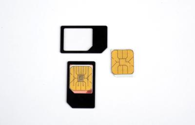 China Standard Black Micro SIM Card Adaptor , 3FF To 2FF SIM Adaptor for sale