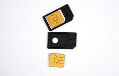 China 3FF Nano Micro SIM Card Adaptor Mini Black 1.5 x 2.5cm For iphone for sale