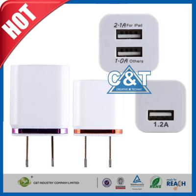 China Dual Port 3.1A Usb Ac Power Adapter 2-Tone Home Iphone 6 Wall Charger for sale