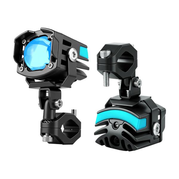 Quality 60W Motorcycle LED Spotlight 12V - 24V Small LED Motorcycle Lights 3200K - 6500K 6000LM For Road Lighting for sale