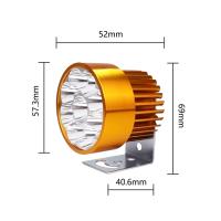 China 12W Motorcycle External Spotlight Smart Temperature Control Single White Light for sale