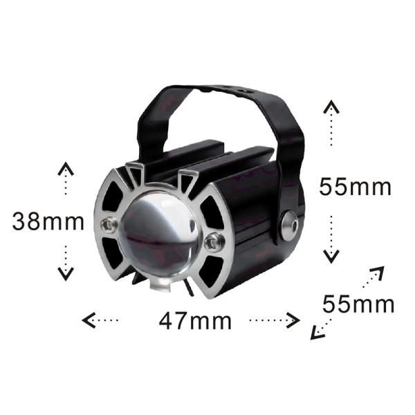 Quality 18W Motorcycle External Spotlight 12~85V 1800LM Smart Temperature Control for sale