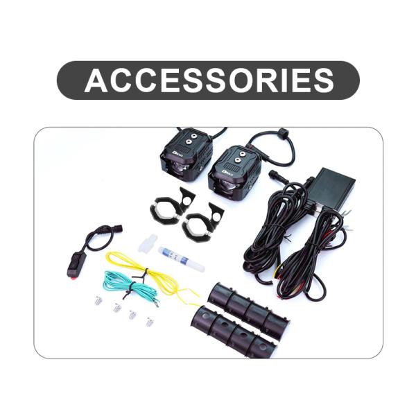 Quality 9000LM Motorcycle LED Driving Light Smart Temp Control Motorcycle Spot Lights for sale