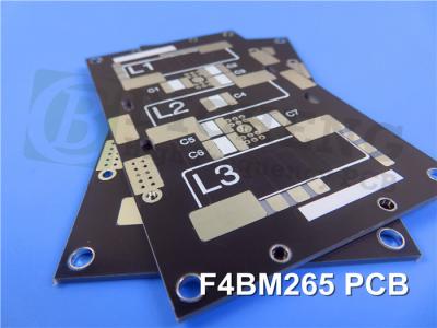 Cina Wangling's F4BM265 High Frequency PCB 2-layer 3.0mm Thick with HASL Lead free black solder mask and white Silkscreen in vendita