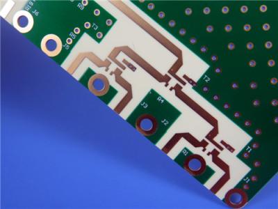 Cina Rogers RO3210 PCB: spessore 0,7 mm, dimensione 40 mm x 44 mm, base in fibra di vetro tessuta con ceramica e maschera di saldatura verde per prestazioni ad alta frequenza in vendita