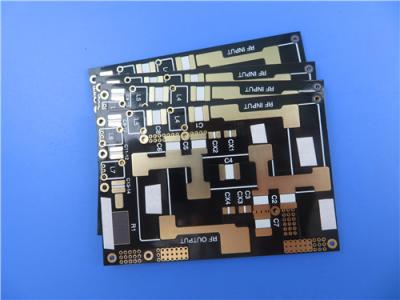 China F4BTM300 Fabricate PCB 2-Layer 35um copper bulit on 10mil laminate with ENIG Finish  using in Microwave, RF for sale