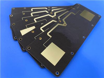China TLX-8 PTFE Fiberglass Laminate PCB – 0.85mm, Pure Gold Finish, 5/7 mil Trace, and IPC-Class-2 for RF Applications for sale