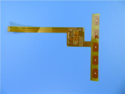 China Dual Layer Flexible PCB Built on Polyimide With Immersion Gold and Yellow Mask for sale
