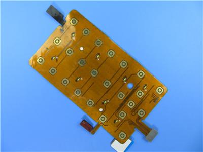 China 4 Layer Flexible PCB Built on Polyimide with 2 oz Copper and Immersion Gold plus Keypads for Mobile Devices for sale