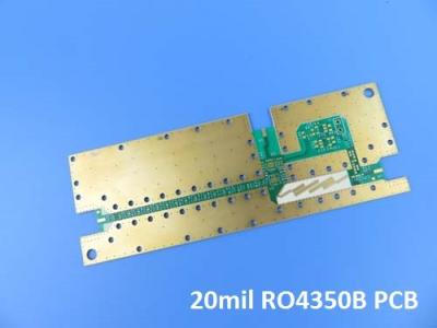 China Rogers High Frequency PCB Built on 20mil 0.508mm RO4350B With Immersion Gold and Green Mask for Splitter for sale