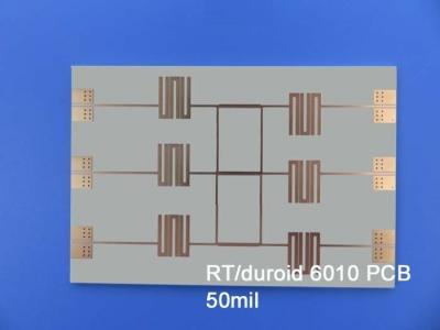 China Rogers High Frequency PCB Built on RT/Duroid 6010 DK 10.2 50mil With Immersion Gold for Satellite Communications Systems for sale