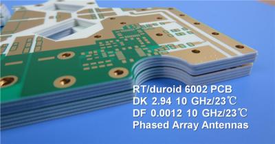China Rogers PCB Built on RT/Duroid 6002 10mil 0.254mm DK2.94 With Immersion Gold for Phased Array Antennas for sale