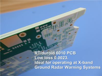 China Rogers High Frequency PCB Built on RT/Duroid 6010 DK 10.2 50mil With Immersion Gold for Satellite Communications Systems for sale