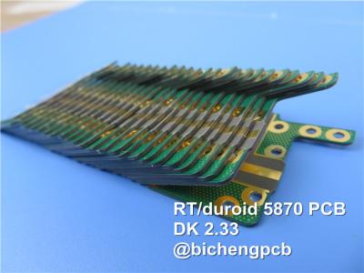 China Rogers High Frequency PCB Made on RT/duroid 5870 with 10mil, 20mil, 31mil and 62mil Coating with Immersion Gold for sale