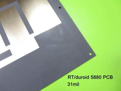 中国 デジタル2地点間ラジオのアンテナのためのRT/Duroid 5880 31mil 0.787mmロジャース高周波PCB 販売のため
