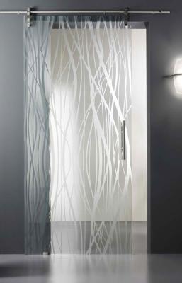 China Silkscreening Tempered Glass Door Frosted 5/16" High Strength for sale