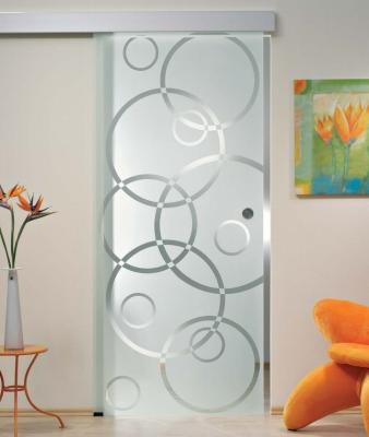 China 5/16" Tempered Sliding Glass Doors With Smooth Surface Safety for sale